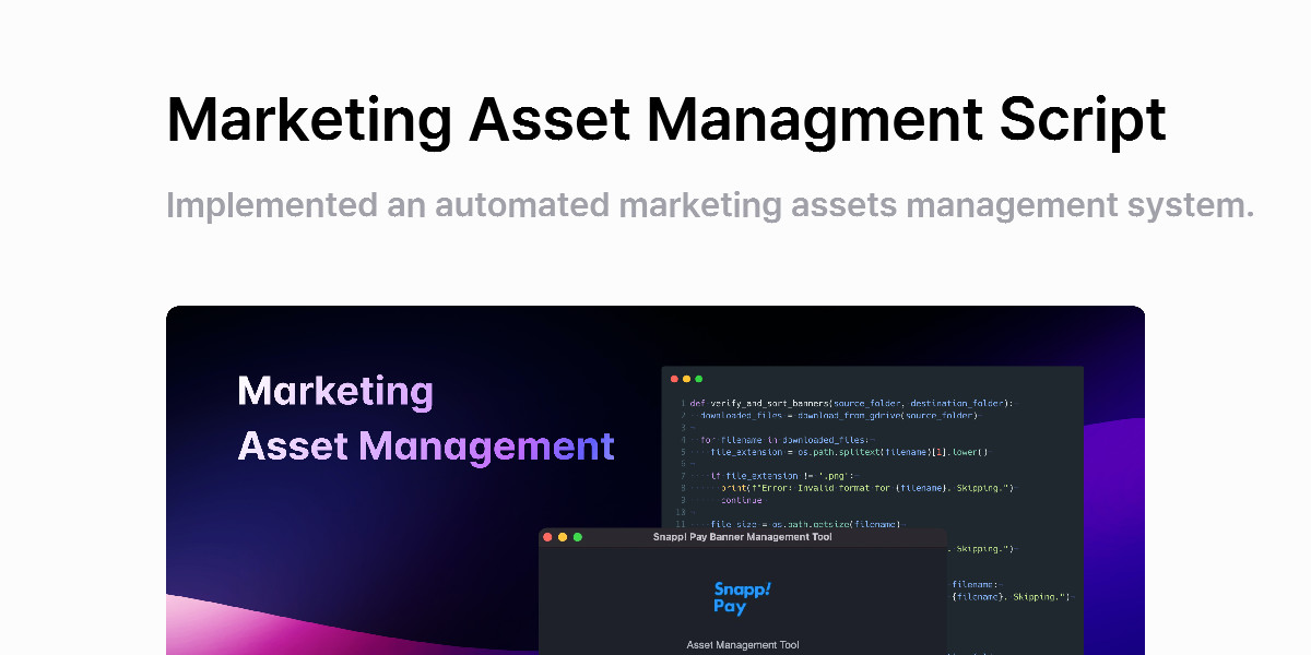 Marketing Asset Managment Script | Hamed - Product Designer